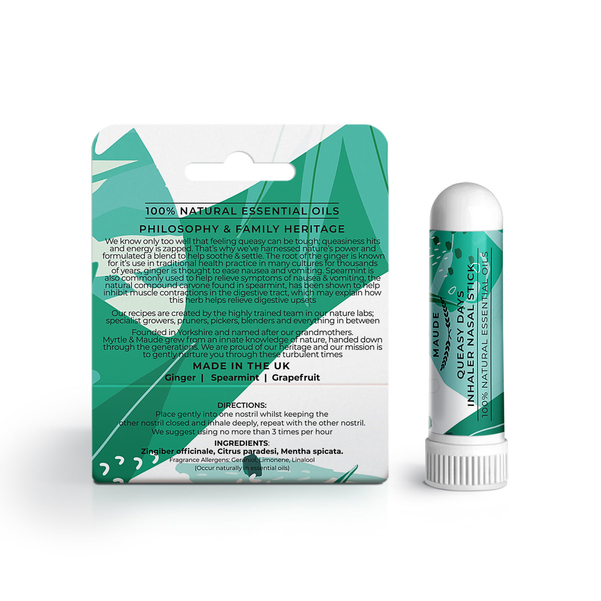 Nausea Essential Oil Inhalation Stick UK - Myrtle and Maude